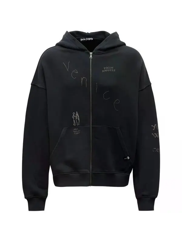 Palm Angels Embellished Logo-print Hoodie