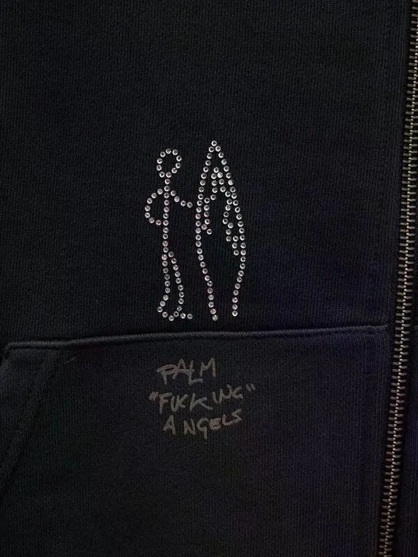 Palm Angels Embellished Logo-print Hoodie