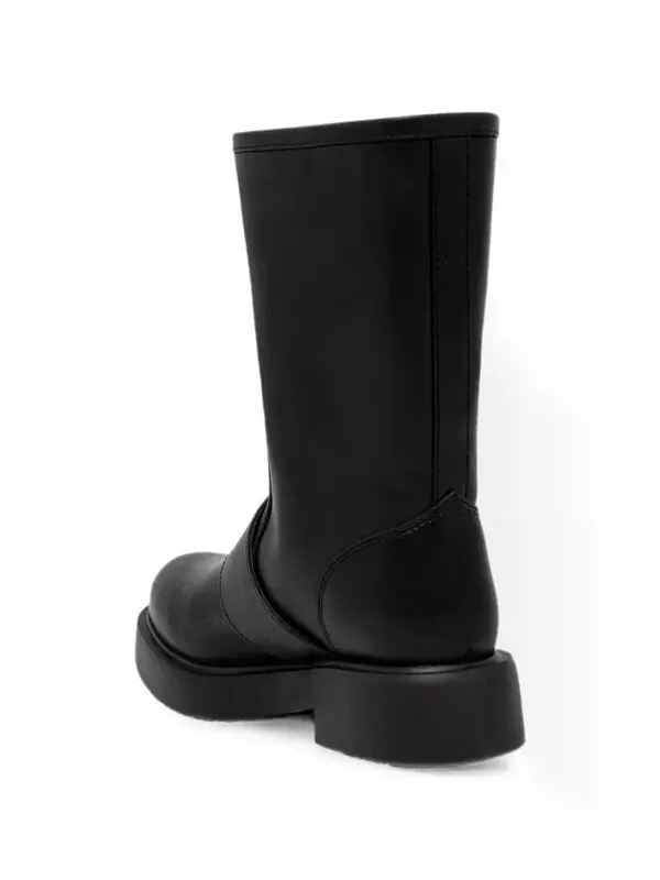 Moschino Logo-strap Leather Boots