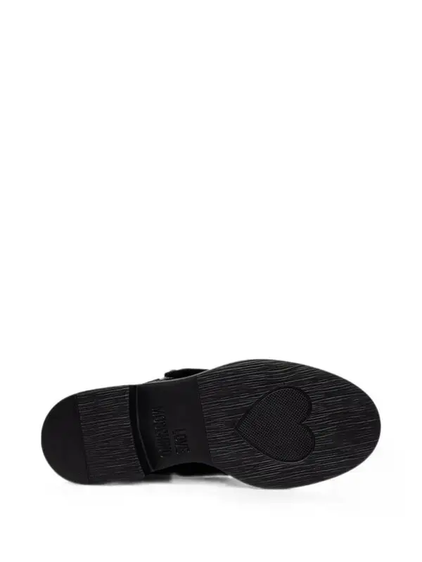Moschino Logo-strap Leather Boots