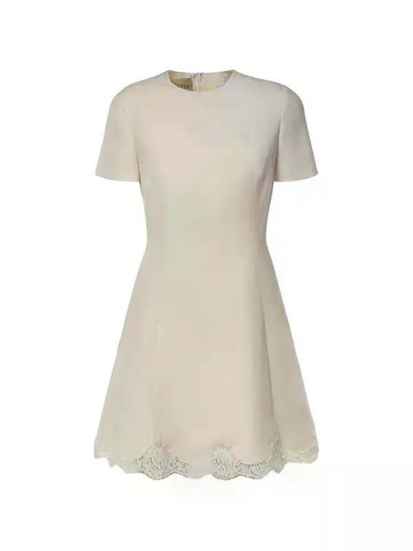 Valentino Garavani Lace-trim A-line Dress
