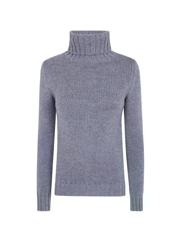 BASE Merino Rolll-neck Knit Sweater - Grey