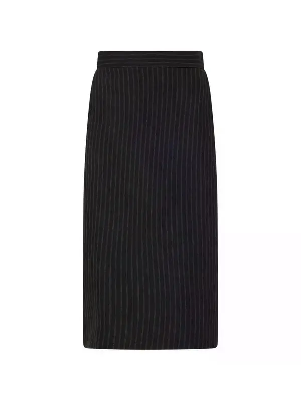 Elisabetta Franchi Pinstripe-pattern Button-detail Midi Skirt