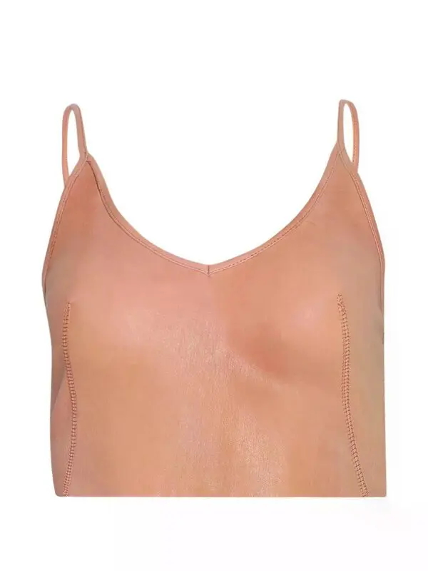 Rick Owens V-neck Leather Top