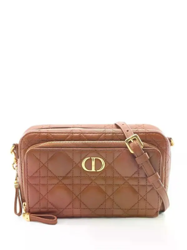 Dior 2000s Cannage Caro Shoulder Bag - Brown