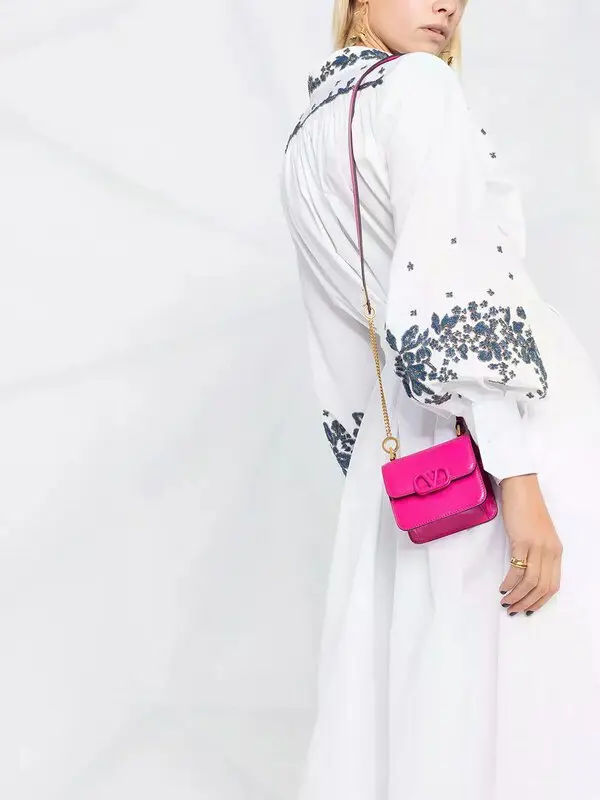 Valentino Garavani Beaded Puff-sleeve Dress - White