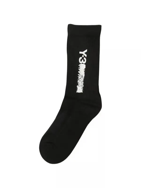 Y3 Logo-print Ribbed-knit Socks