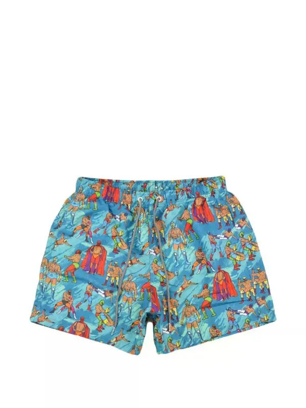 BOARDIES Wrestlers-print Swim Shorts