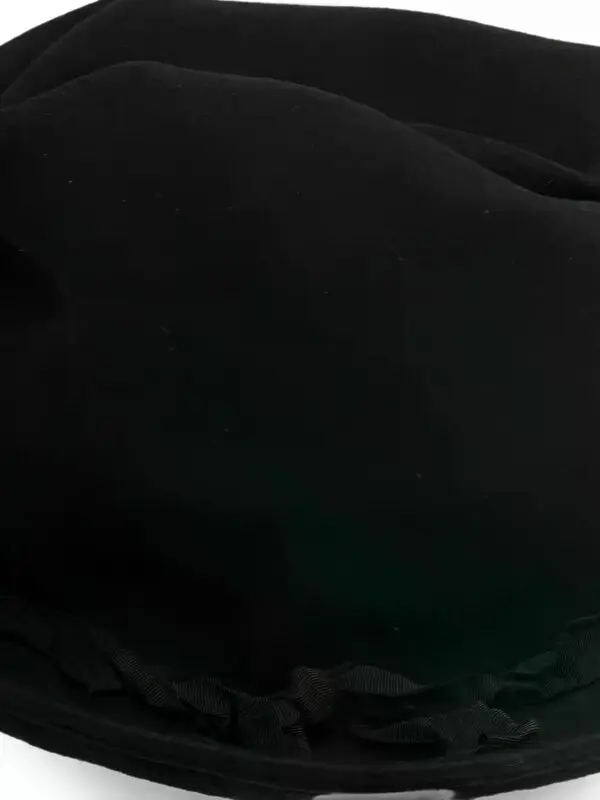 Yohji Yamamoto Ruffled-trim Fedora Hat