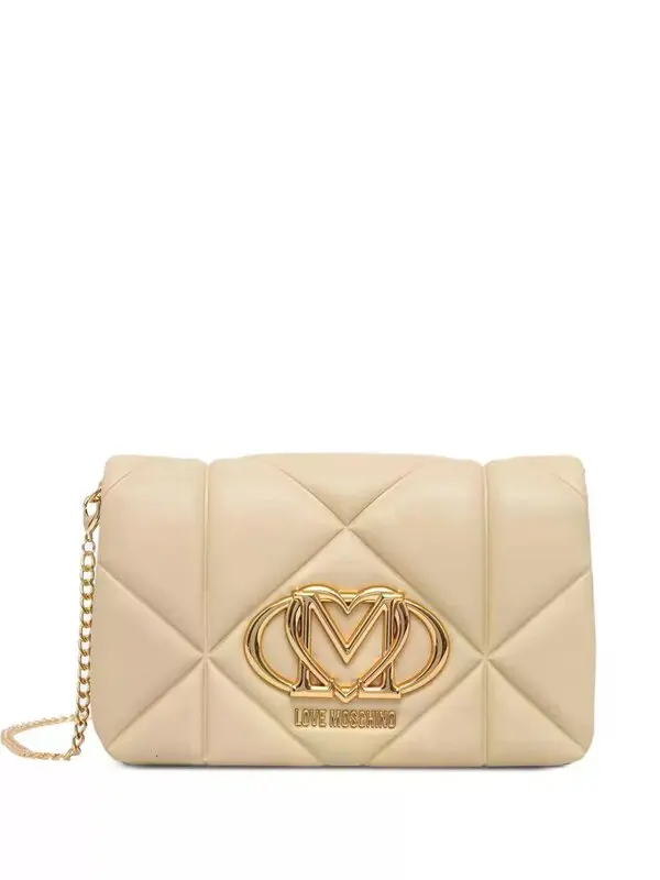 Moschino Quilted Logo-plaque Shoulder Bag