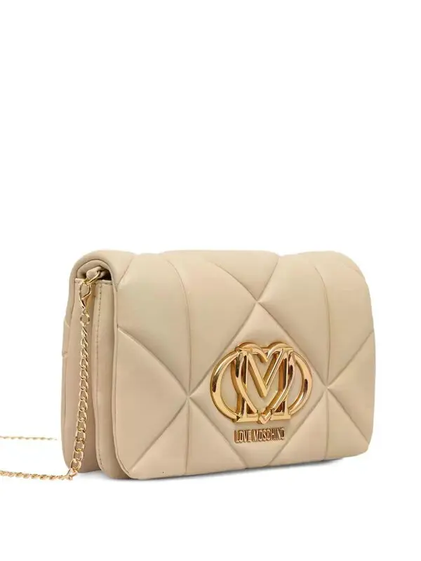 Moschino Quilted Logo-plaque Shoulder Bag