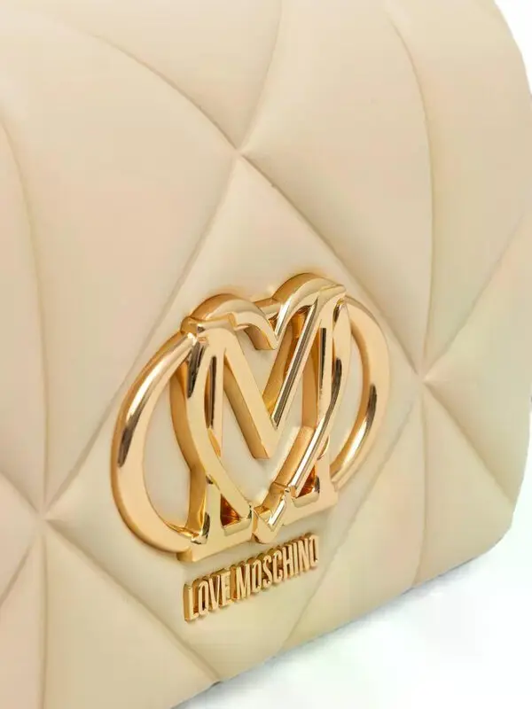 Moschino Quilted Logo-plaque Shoulder Bag