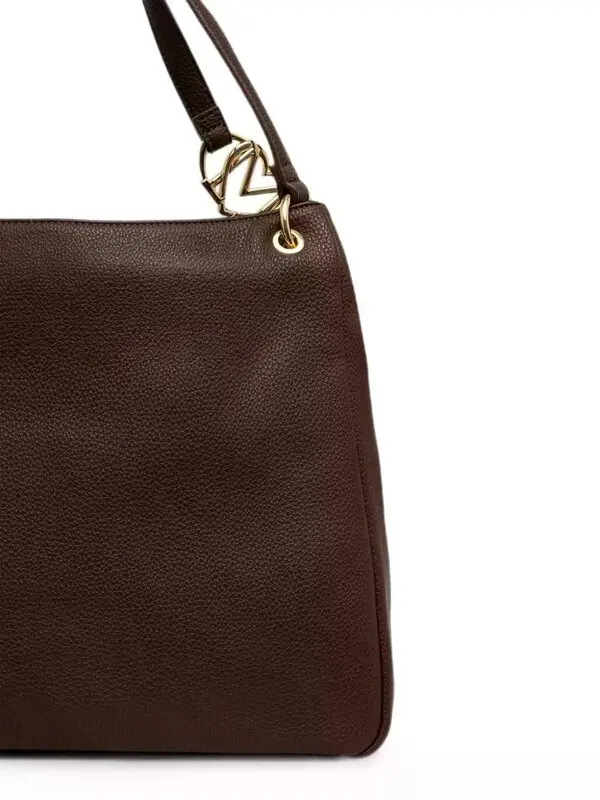 Moschino Logo-plaque Pebbled-texture Tote Bag