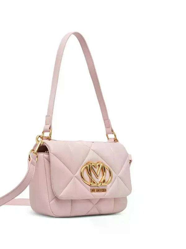 Moschino Quilted Logo-plaque Shoulder Bag
