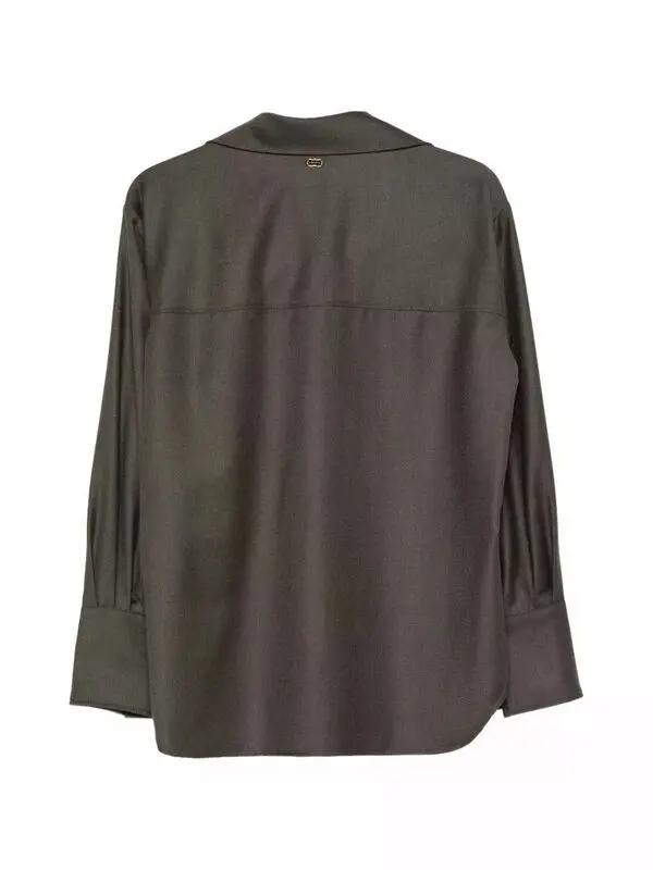 Agnona Chest-pocket Long-sleeve Blouse