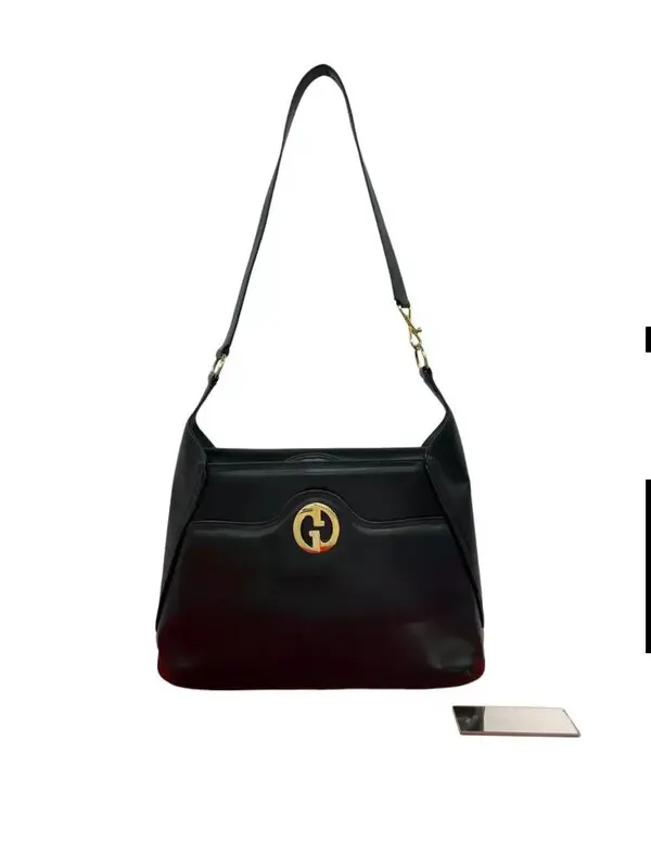 Gucci 2000-2015 Leather 1973 Shoulder Bag - Black