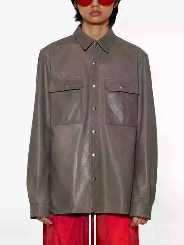 Rick Owens Giacca In Pelle Outershirt