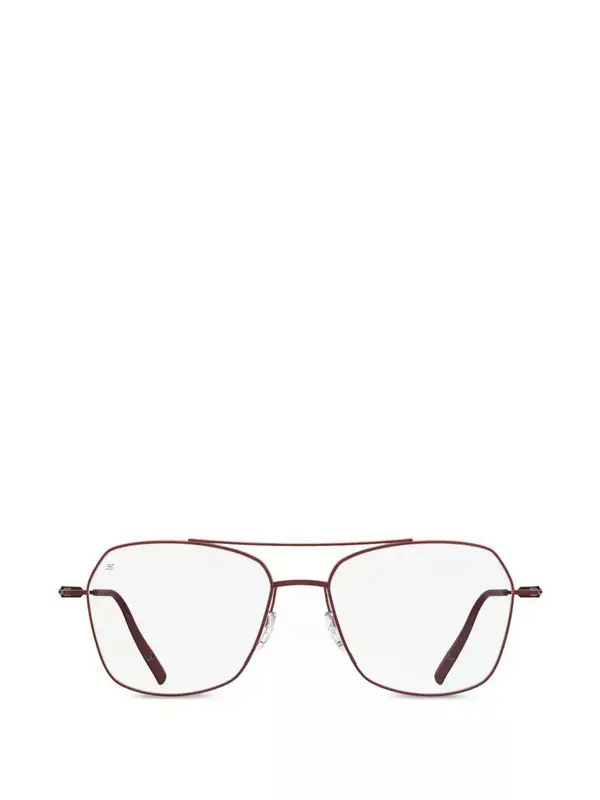 SILHOUETTE Pilot Frame Glasses - Red