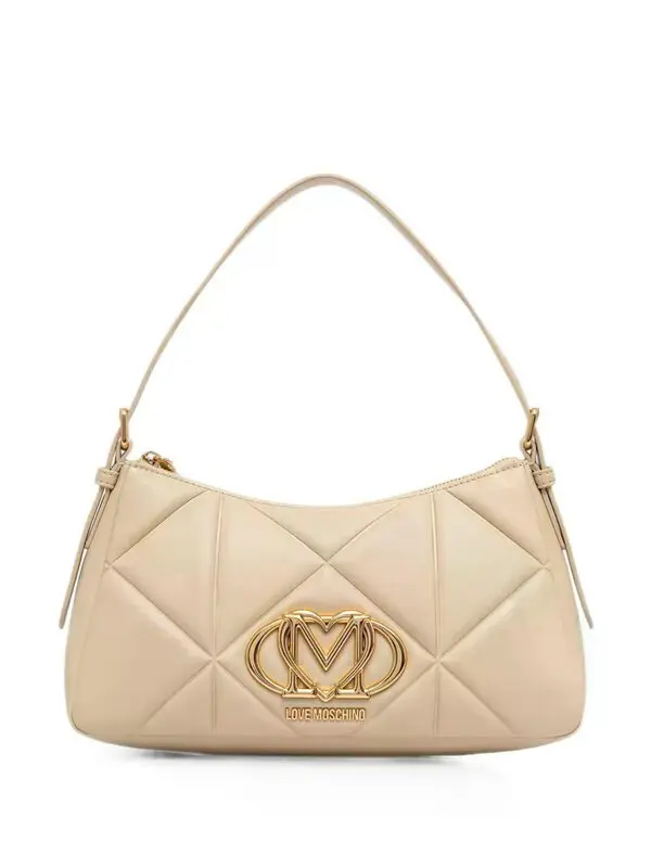 Moschino Quilted Logo-plaque Shoulder Bag