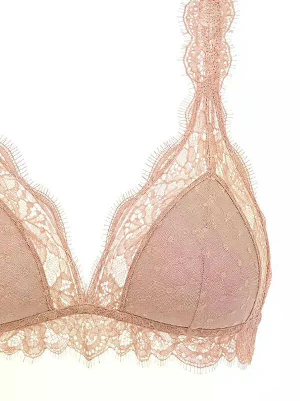 Love Stories Lace-trimmed Point D'esprit Bra - Neutrals