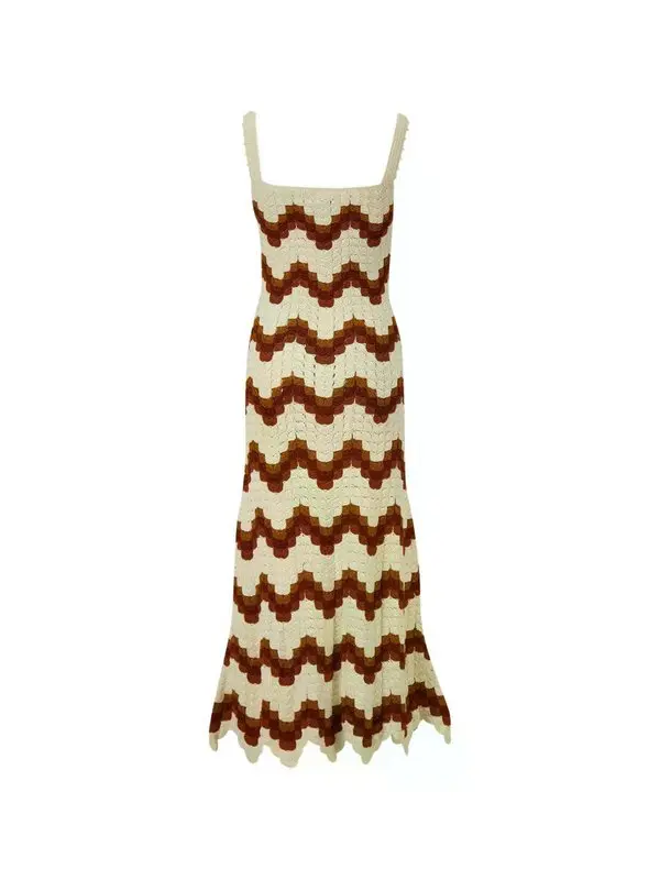 Escvdo Marea Hand-crocheted Maxi Dress - Neutrals