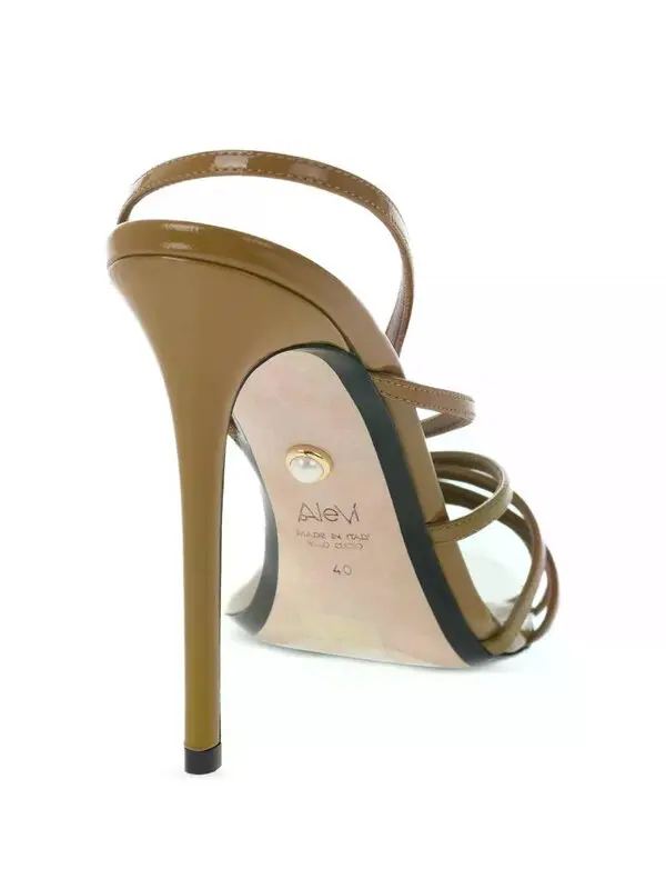 ALEVI MILANO Benny Patent-leather Sandals - Brown