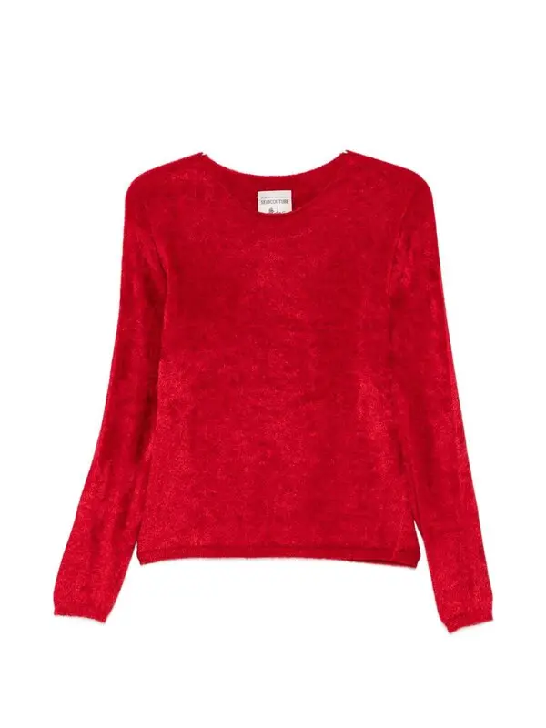 SEMICOUTURE Lettice Crewneck Sweater - Red