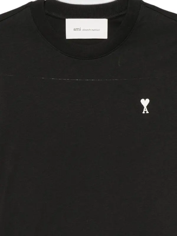 AMI Paris De Coeur Cotton T-shirt - Black