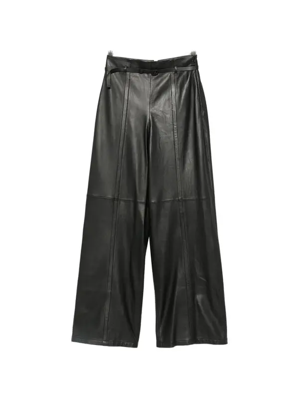 Emporio Armani Leather Trousers