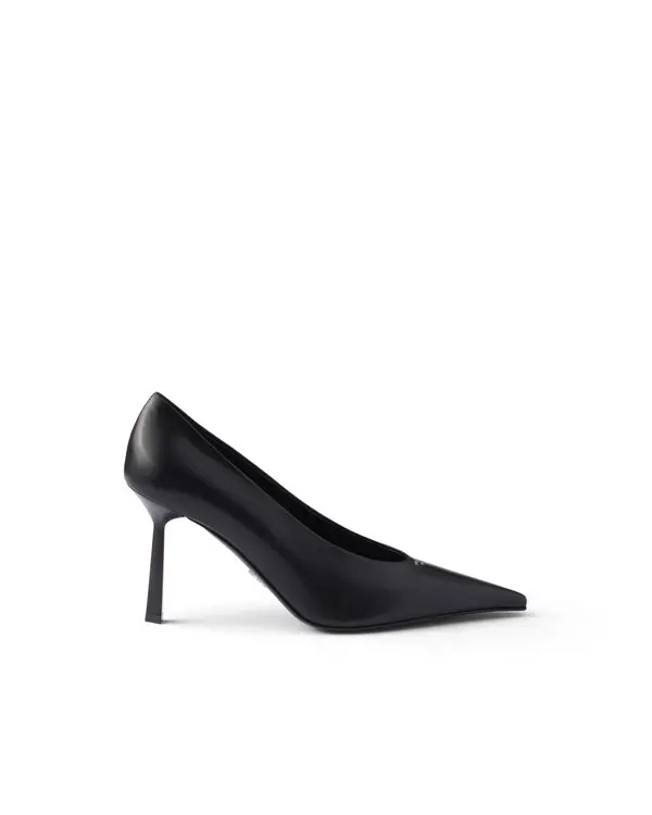 Prada Leather Pointed Toe High Heel Pumps