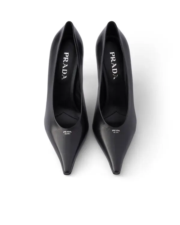 Prada Leather Pointed Toe High Heel Pumps