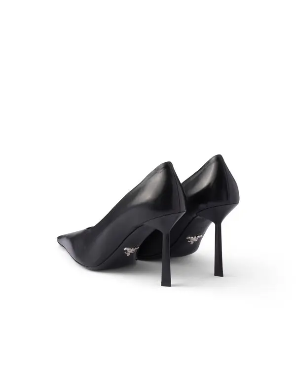 Prada Leather Pointed Toe High Heel Pumps