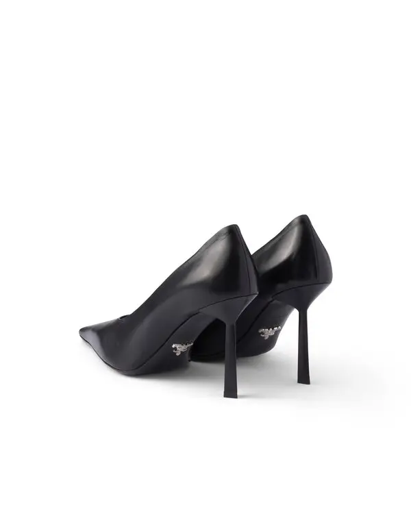 Prada Leather Pointed Toe High Heel Pumps