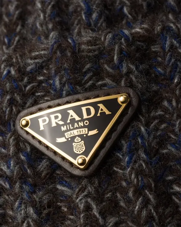 Prada Mouliné Cashmere And Wool Beanie