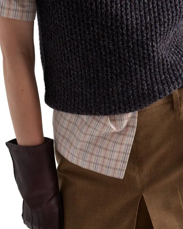 Prada Madras Fabric Bowling Shirt