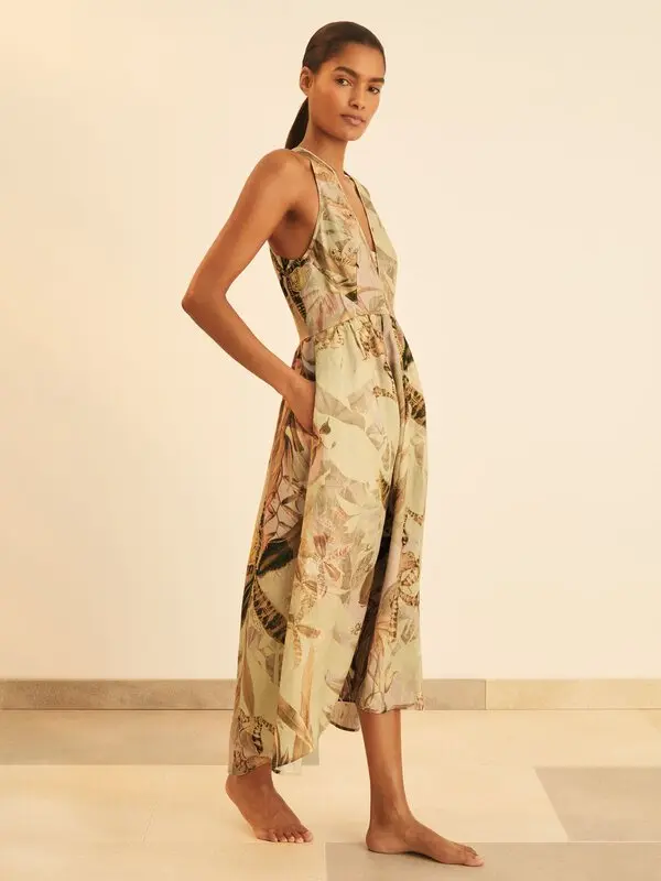 NEW YORK BOTANICAL GARDENS Linen Midi Dress