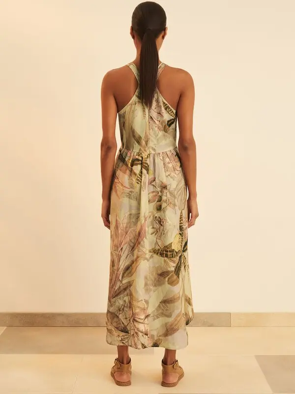 NEW YORK BOTANICAL GARDENS Linen Midi Dress
