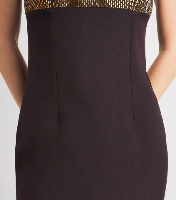 Roland Mouret Diamanté Embellished Off-the-shoulder Gown - Brown