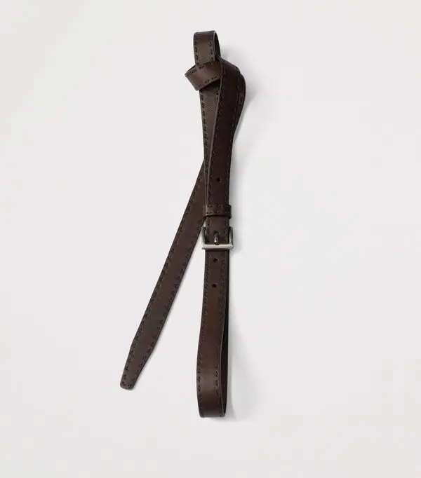 Prada Antiqued Leather Belt