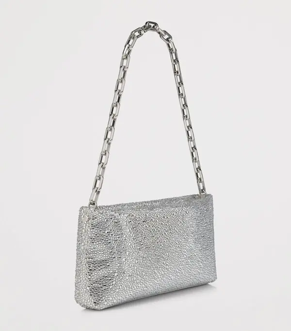 CHRISTIAN LOUBOUTIN Maykimay Chain Pouch Suede Clutch Bag