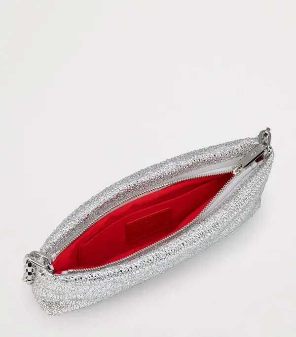 CHRISTIAN LOUBOUTIN Maykimay Chain Pouch Suede Clutch Bag