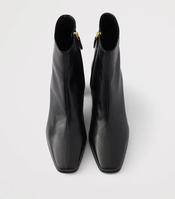 Prada Leather Heeled Ankle Boots
