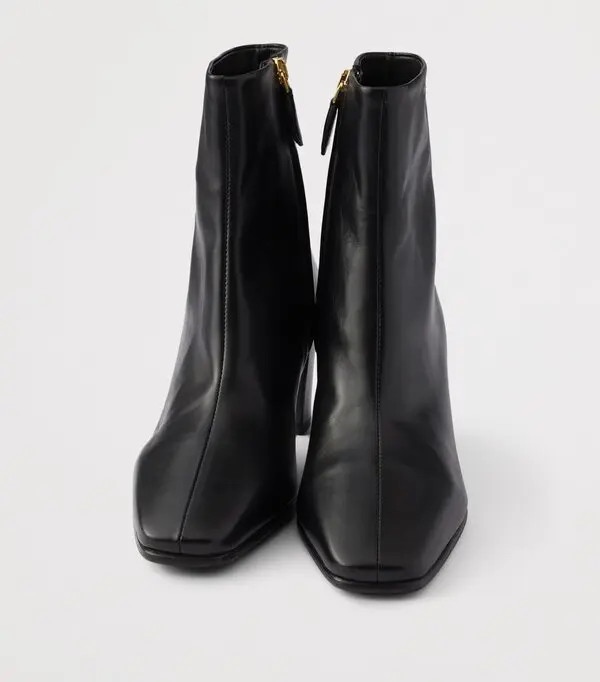 Prada Leather Heeled Ankle Boots