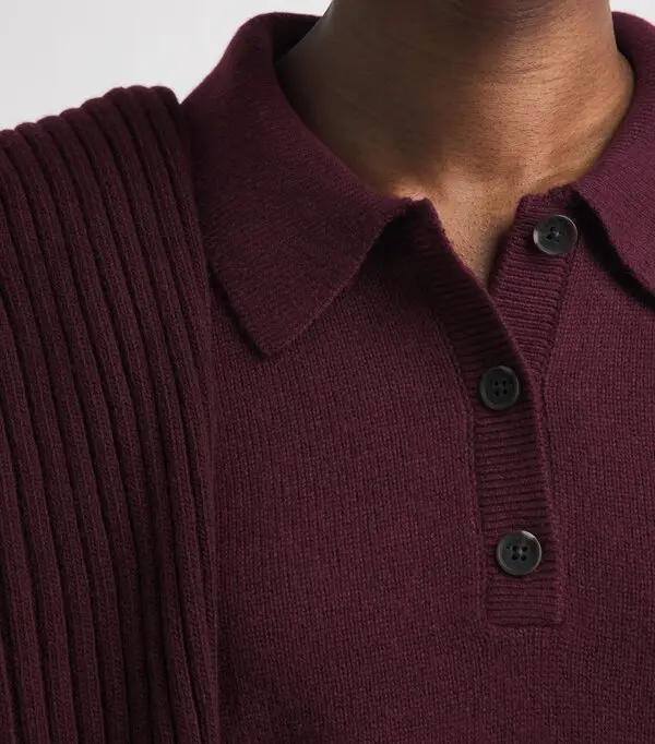 ANINE BING Cashmere Lee Polo Sweater