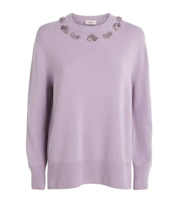 Agnona Cashmere Embellished Sweater
