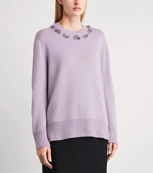 Agnona Cashmere Embellished Sweater