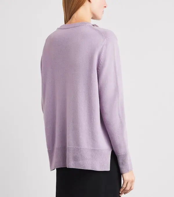 Agnona Cashmere Embellished Sweater