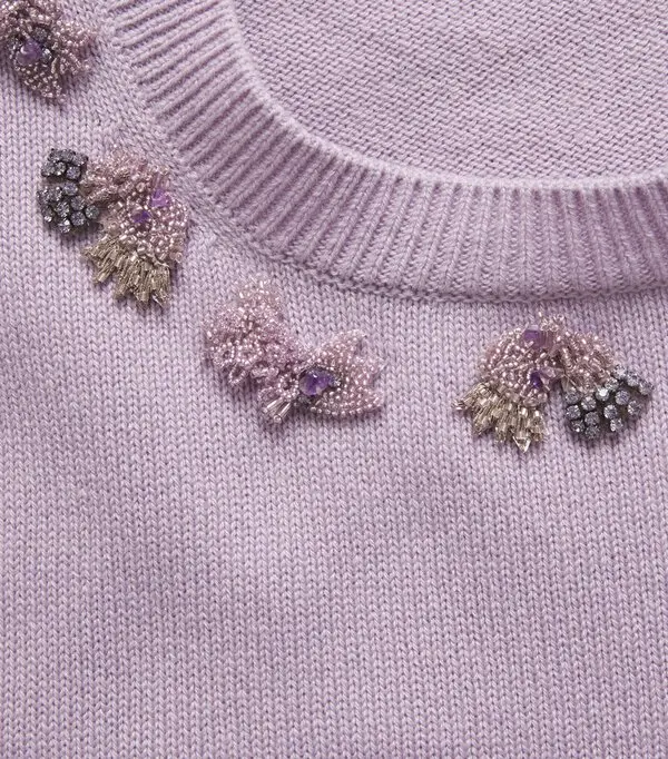 Agnona Cashmere Embellished Sweater