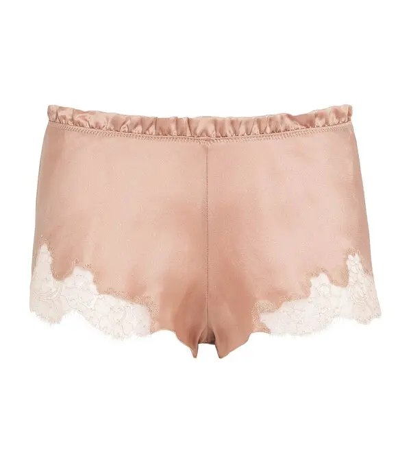 Carine Gilson Silk Cérès Pyjama Shorts - Nude