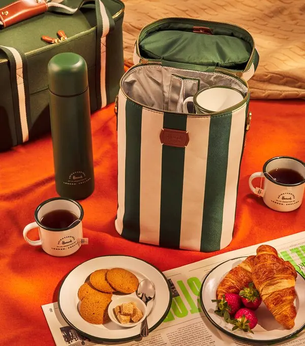 Harrods Striped Drinks Bag